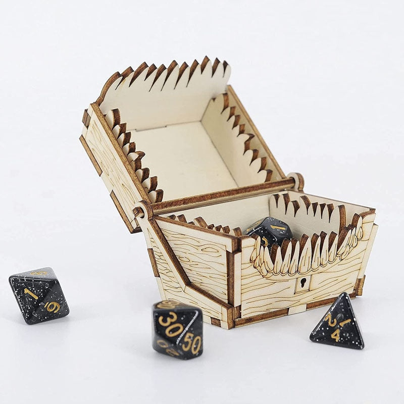 Mimic Chest Dice Jail Kit with Random Dice Set – Player's Emporium